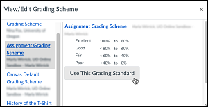 Grading Schemes in Canvas | Teaching Support and Innovation