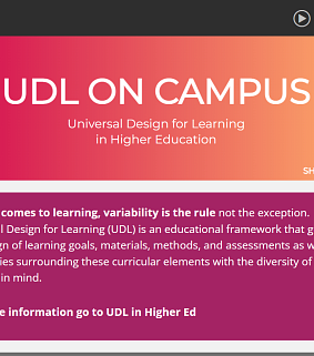 Universal Design for Learning | Teaching Support and Innovation